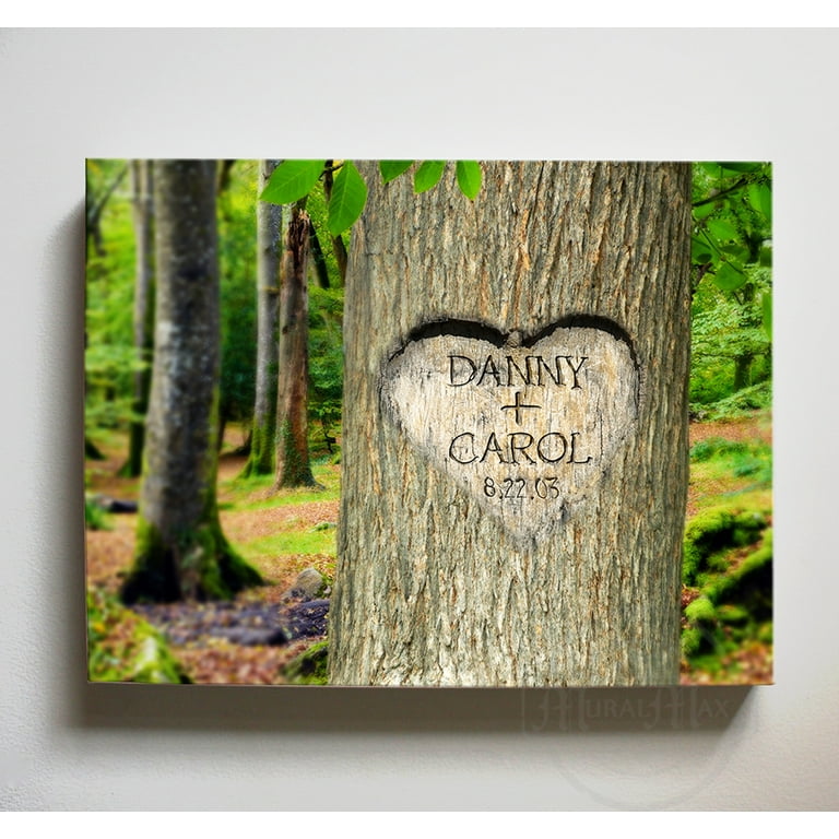 Heart Carved In Tree Wedding