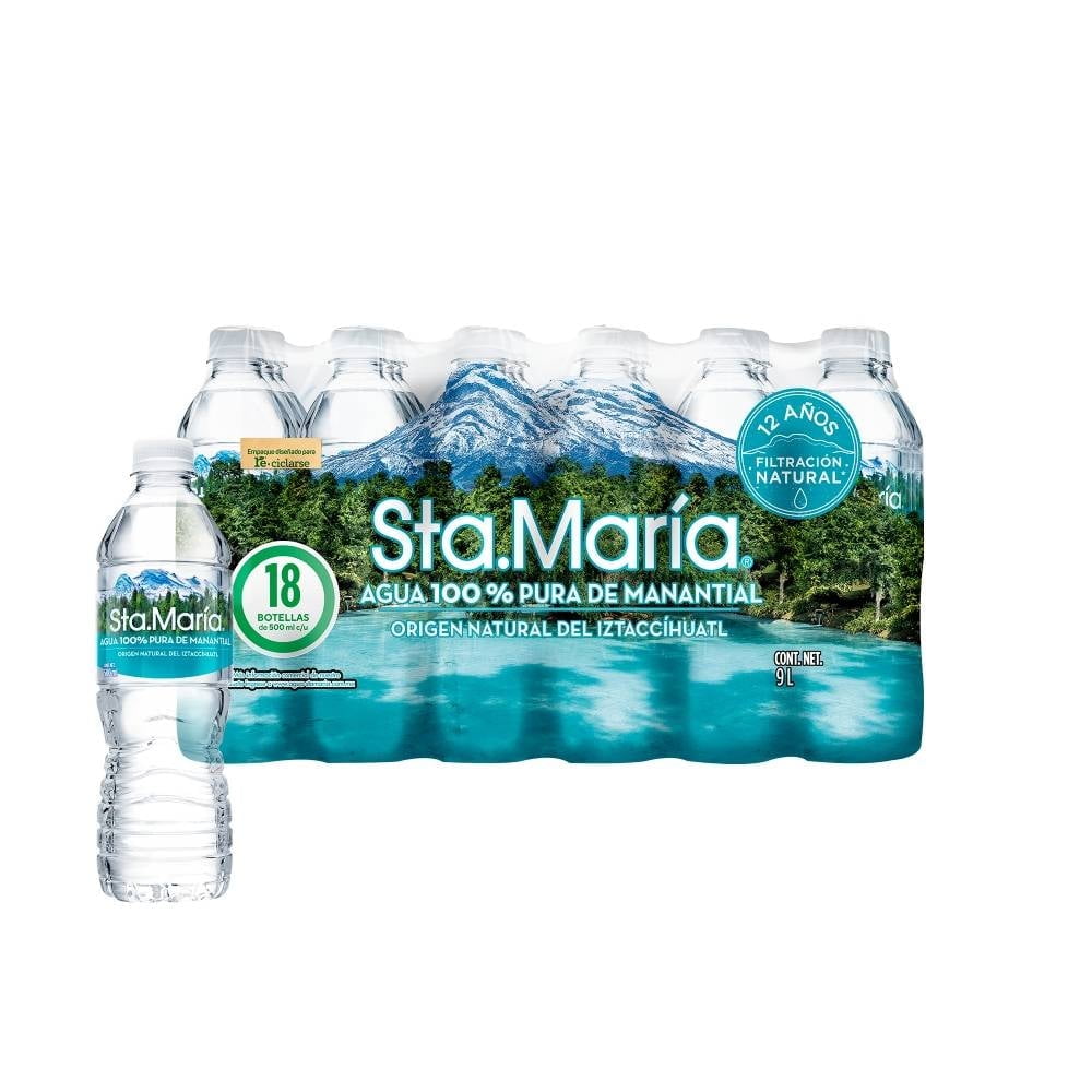 Agua Sta María 18 Botellas Con 500ml C U Walmart En Línea