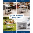 Stainless Steel Table for Prep & Work, 24x48 Inch Commercial Kitchen ...