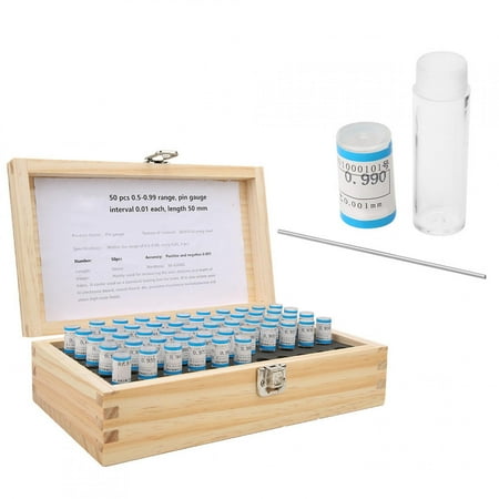 Metric Pin Gage, Plug Gage Set, 58-63HRC 0.5-0.99mm 0.001mm Tolerance ...
