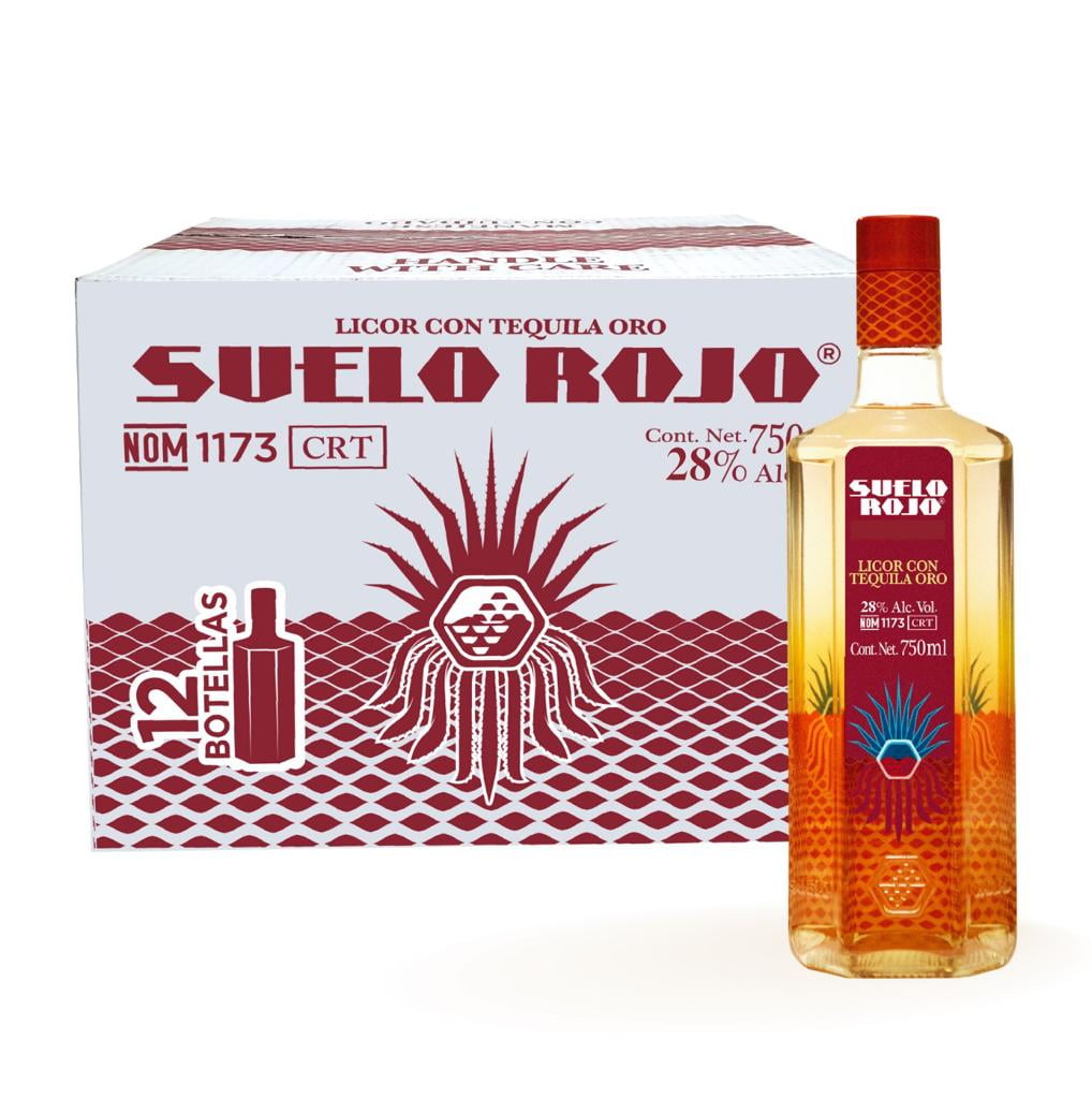 Licor Con Tequila Oro Suelo Rojo 12 Botellas 750 ml C/u | Walmart en línea