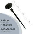 Mainstays Solar Powered Modern Dome LED Path Light Landscape Light 12 ...