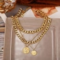 DESIGNICE 2026 New Layered Gold Pirate Necklace for Women, Chunky Chain ...