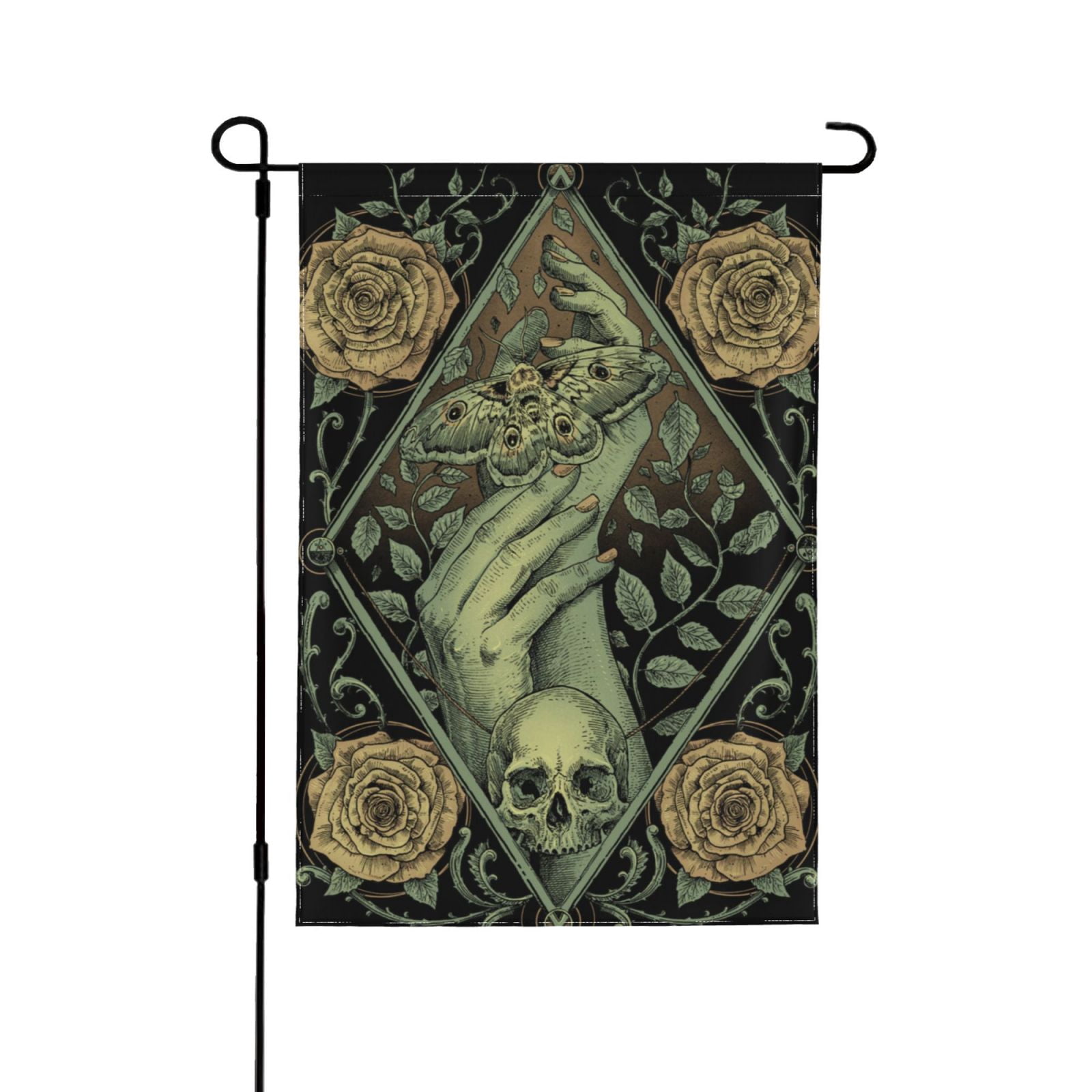 ZNDUO Death Ghost Pattern Garden Flag, 28"x40" Double Sided Polyester ...