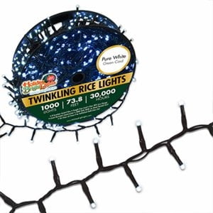 LED Cluster Rice Light Set, Pure White, 1000-Ct. LED-3MR1000-GPW ...