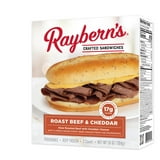 Raybern's Roast Beef & Cheddar Sandwich 10oz, 2 Ct Box (Frozen ...