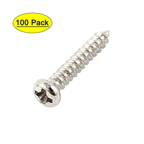 Uxcell M2 x 12mm Stainless Steel Cross pan Head Self Tapping Screws ...