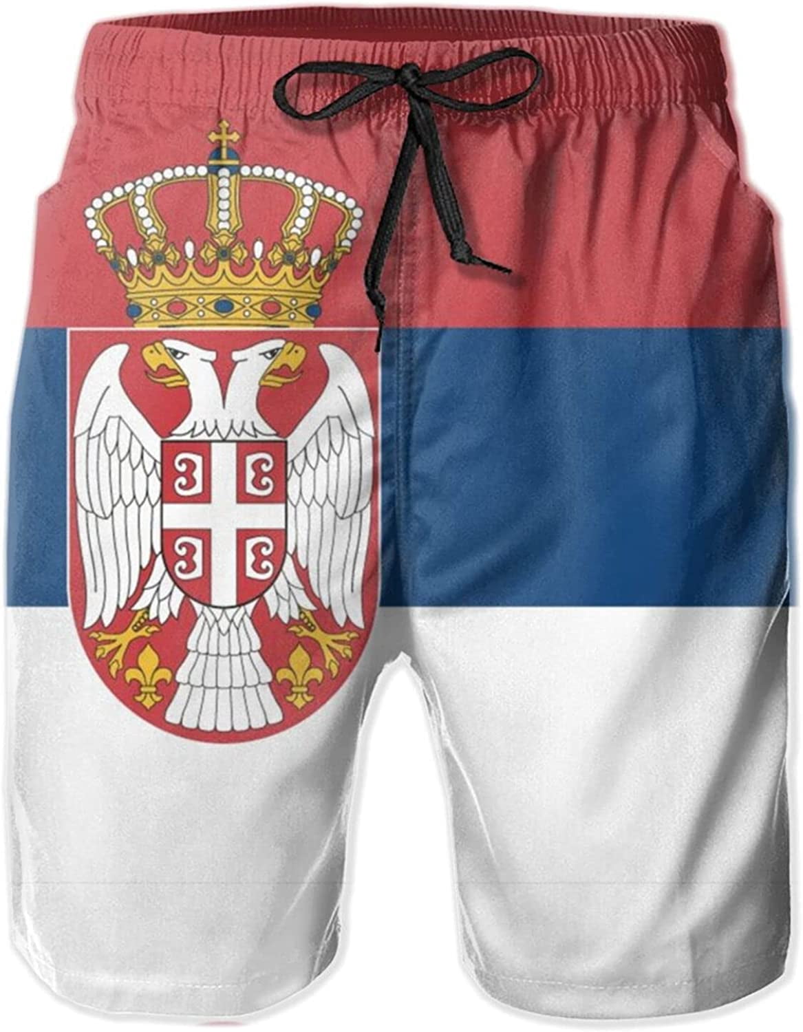 Men's Serbian Flag Swim Trunks Fashion Shorts Summer Swim Trunks S-3XL ...