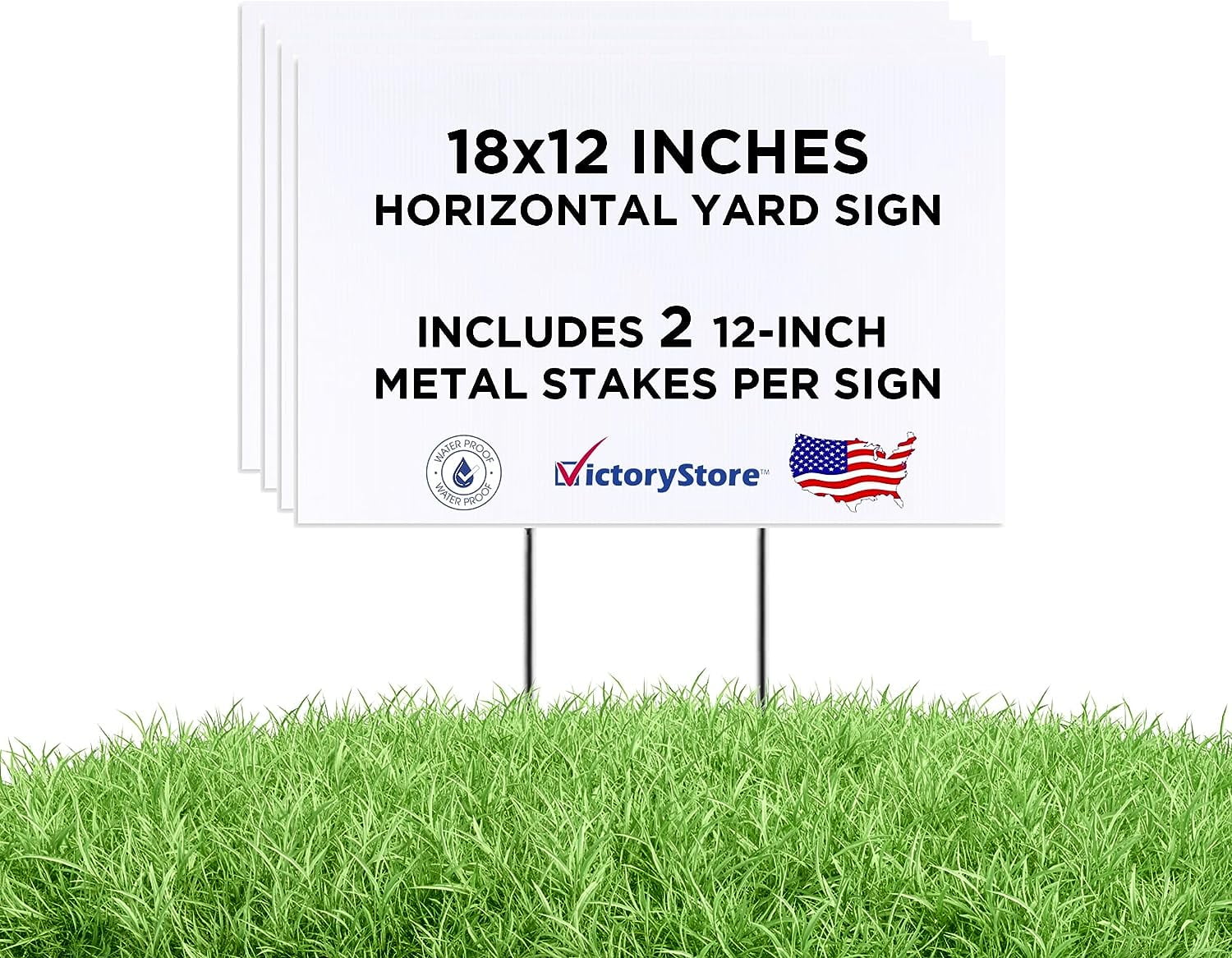10-Pack Blank Yard Sign 18 x 12 Inches with 12 Inch Stakes - Horizontal ...