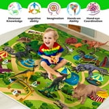 Wisairt Dinosaur Toys for kids,53 PCS Dinosaur Play Set with Activity Play Mat,Dinosaur Figures ...