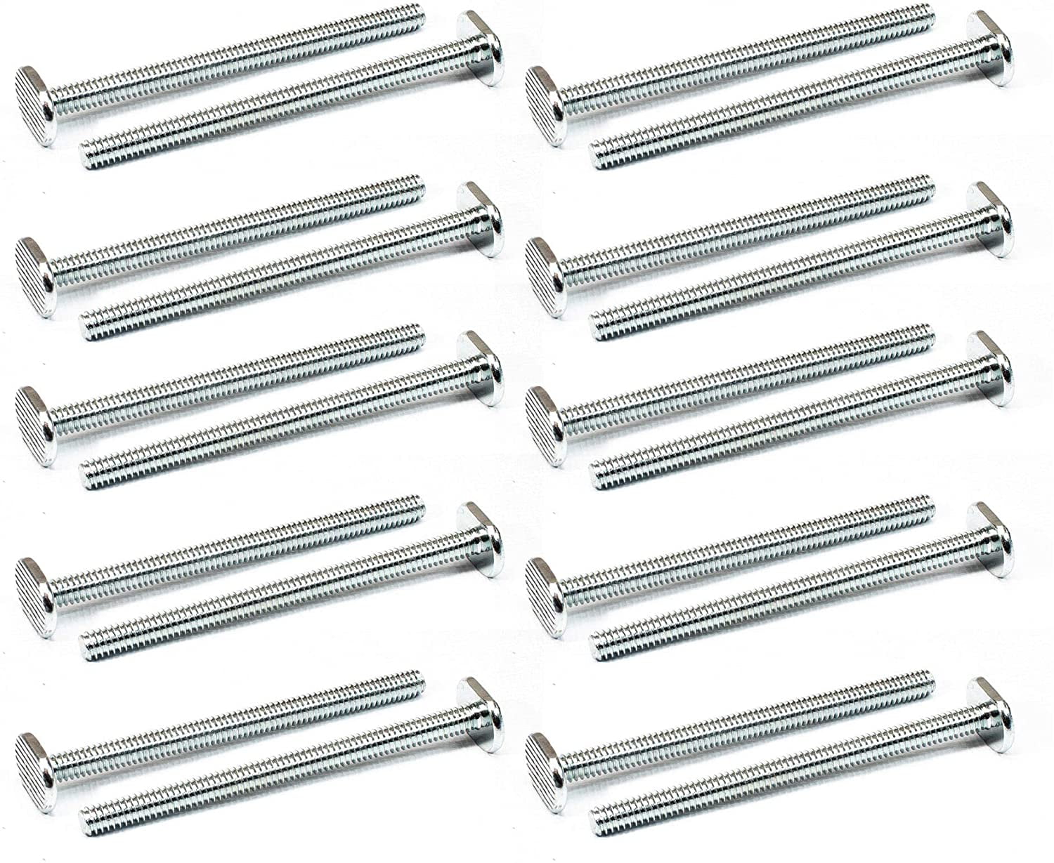 POWERTEC QTB1006 T Slot Bolts 1 4 20 Thread Size T Bolt 3 5 Inch Long