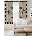 Beige Sweet Home Kitchen Curtains Modern Art Black Checkered Rustic ...