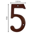 HY-KO 4" Aged Bronze Metal House Number 5 - Walmart.com