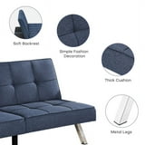 PARKWELL Futon Sofa Bed,Upholstered Tufted Couch, Convertible Folding ...