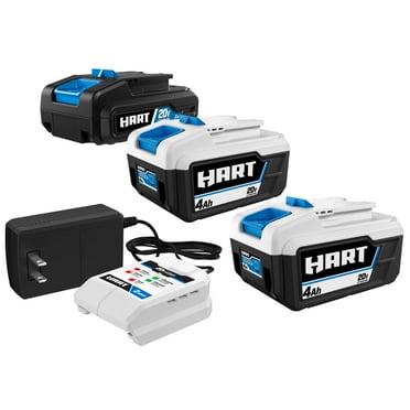 HART 20-Volt Lithium-Ion 6.0Ah Battery and 2-Pack 2.0Ah Battery ...