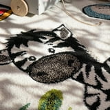 "Paco Home Kids Rug, Beige Jungle Animals, Giraffe Lion Zebra Monkey ...
