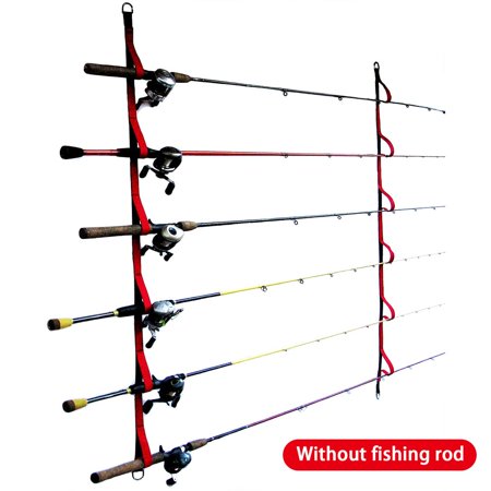 Fishing Rod Rack Overhead Fishing Pole Holder Wall Mount Horizontal Or ...