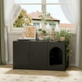 Amunrbrek Cat Litter Box Enclosure Furniture as End Side Table ...