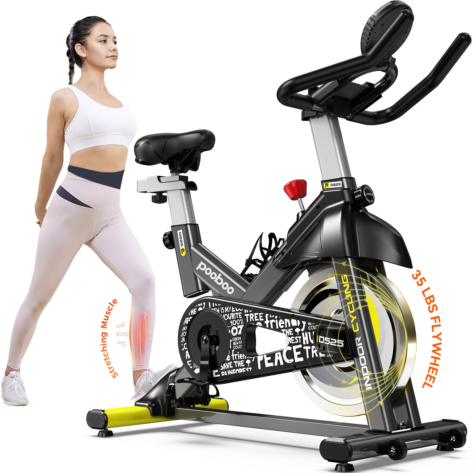 Click here for Pooboo Stationary Exercise Bike Indoor Cardio Work... prices