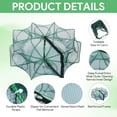 Foldable Minnow Trap with Bait Cage, Telescopic Landing Net and Rope, 8 ...