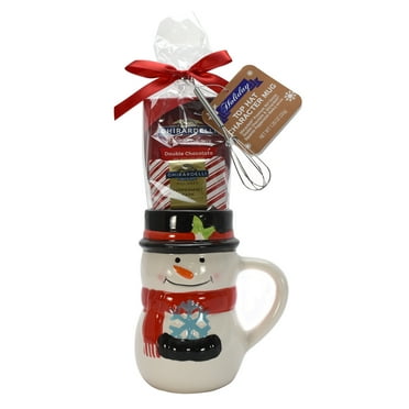 Maud Borup Slipper Socks & Mug Set with Hot Cocoa and Candy Cane Pretzel - Walmart.com