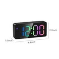 Latrodar Digital Alarm Clock LED Color Screen And Mirror Clocks Large ...