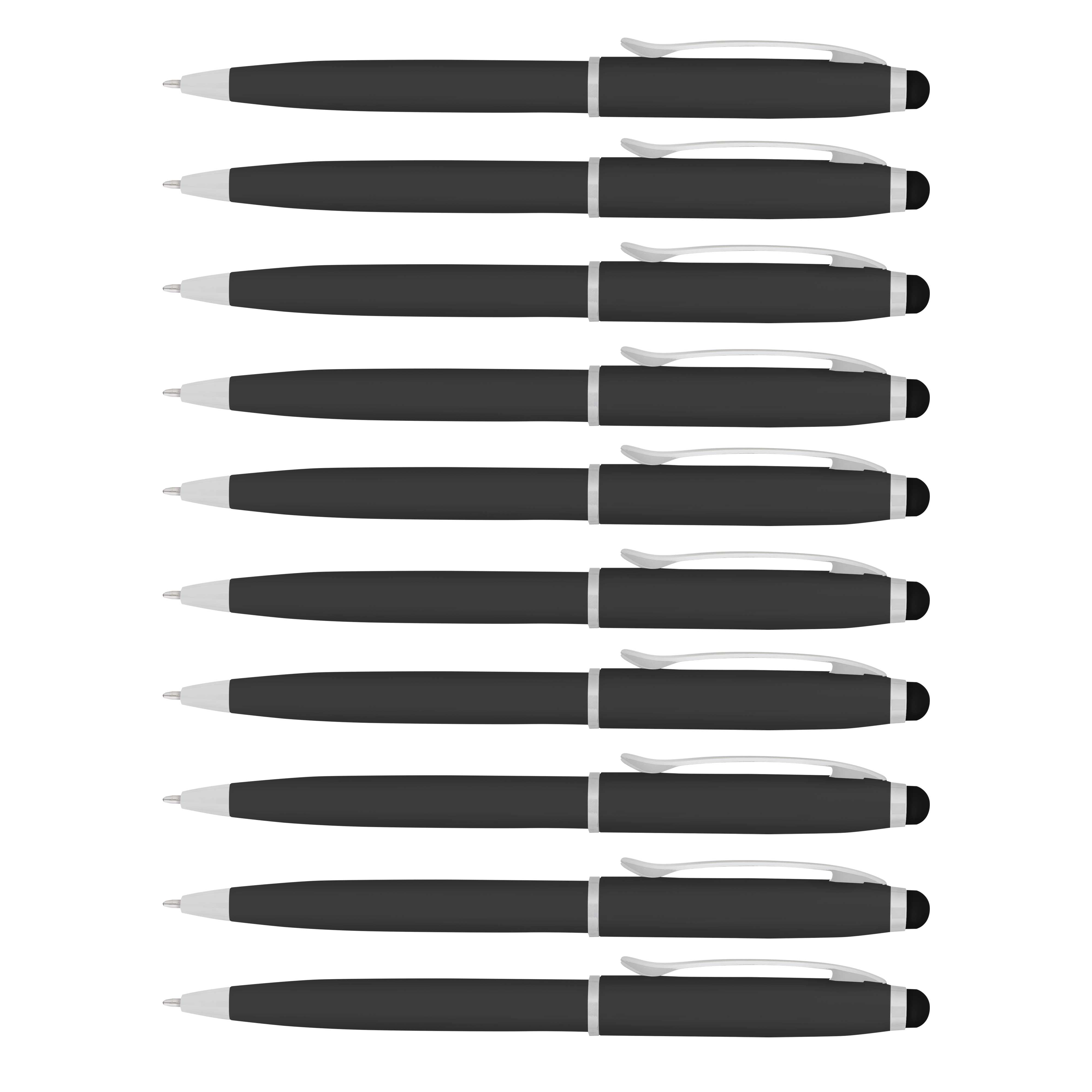 10 Twist Off Metal Stylus Pens Pack - Elegant, Smooth, Black Ink ...