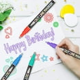 TERGAYEE Self Outline Metallic Markers,Double Line Self-outline Marker ...