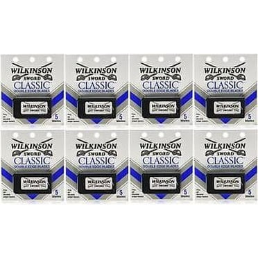 Wilkinson Sword CLASSIC Double Edge Razor Blades (8 packs of 5 = 40 ...