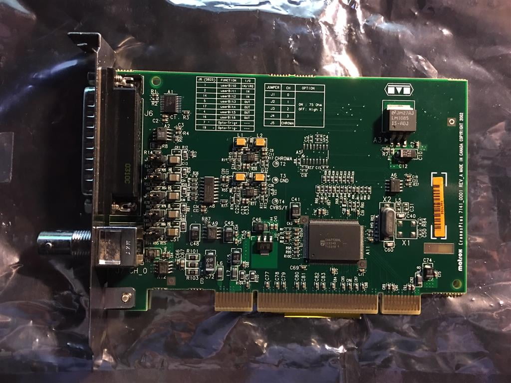 VIDEO CAPTURE FRAME GRABBER PCI, 7141_0001 REV_A,NTSC,PAL,RS-170,CCIR ...