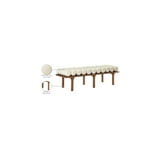 Meridian Furniture Landon Cream Vegan Leather Bench - Walmart.com