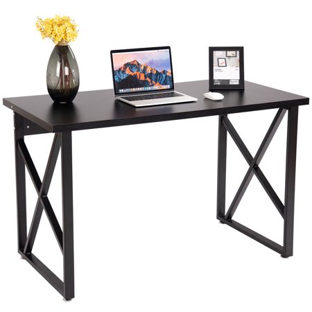 Gymax Computer Desk PC Laptop Table Metal Leg Writing Study Workstation ...