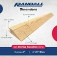Oak 1" Overlap Edge Floor Transition 4 1/8" Wide (4 FT Long) - Walmart.com