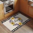 Area Rug Spring Watercolor Flower on Linen Rectangle Area Rugs Washable ...
