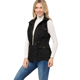 PacificPlex Womens Sleeveless Hooded Cargo Utility Vest, Large, Black ...