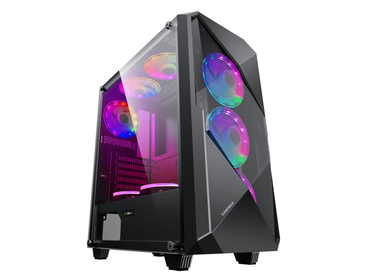 Gamemax Revolt Black USB3.0 Tempered Glass ATX Mid Tower Gaming ...