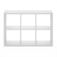 Furinno 6-Cube Wood Shelving Unit, Open Back Decorative Cube Storage ...