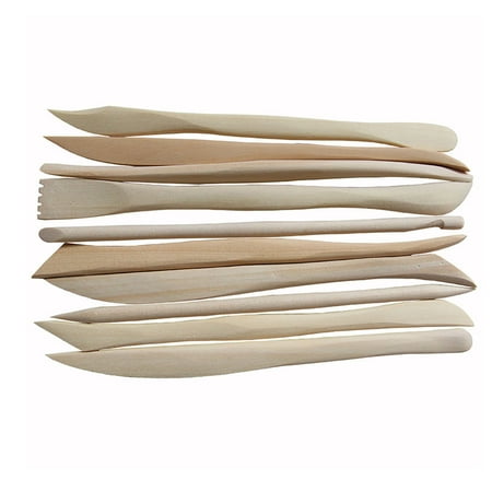 Maoww 10pcs Double Ended Wooden Mini Modeling Tools Clay mini wooden ...