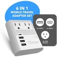 Universal Travel Plug Adapter M8 Max, Compatible for Europe, Asia ...