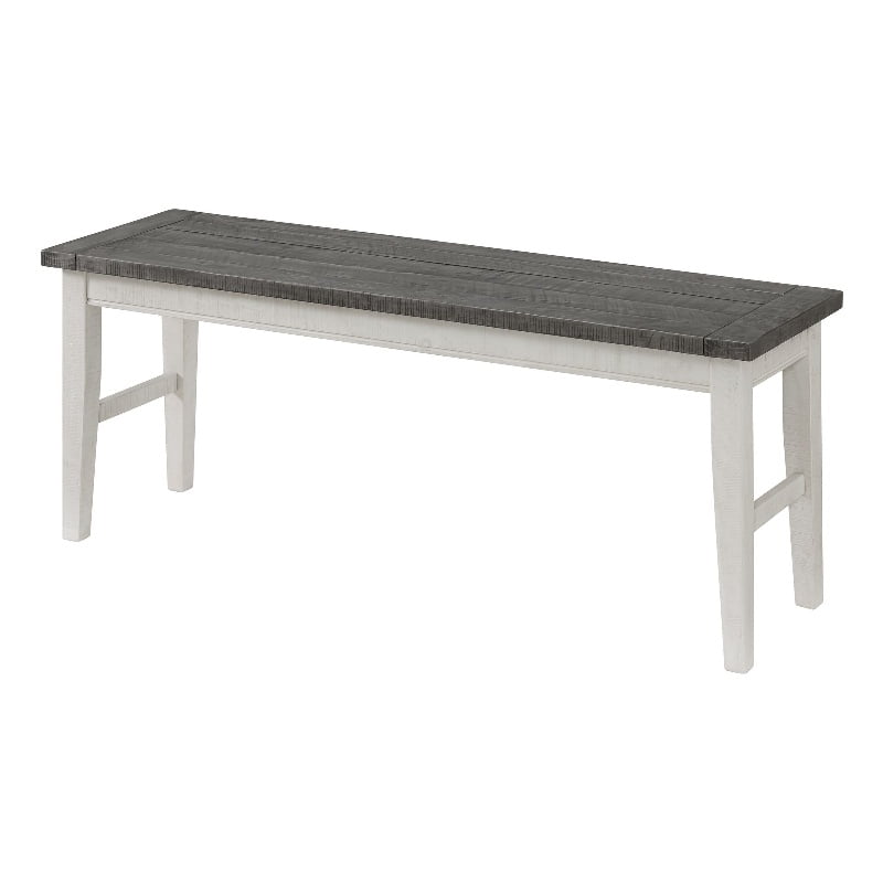 Monterey Solid Wood White Stain and Gray Dining Bench - Walmart.com