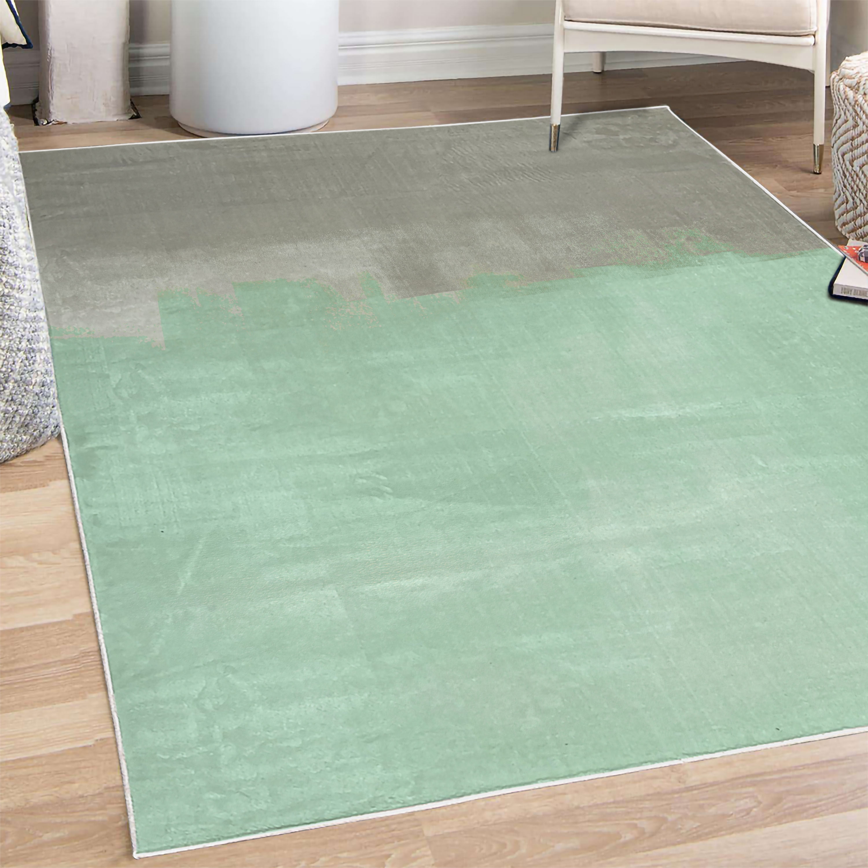 Abstract Decorative Rug, Grunge Street Style Painting Brush Print Ombre ...
