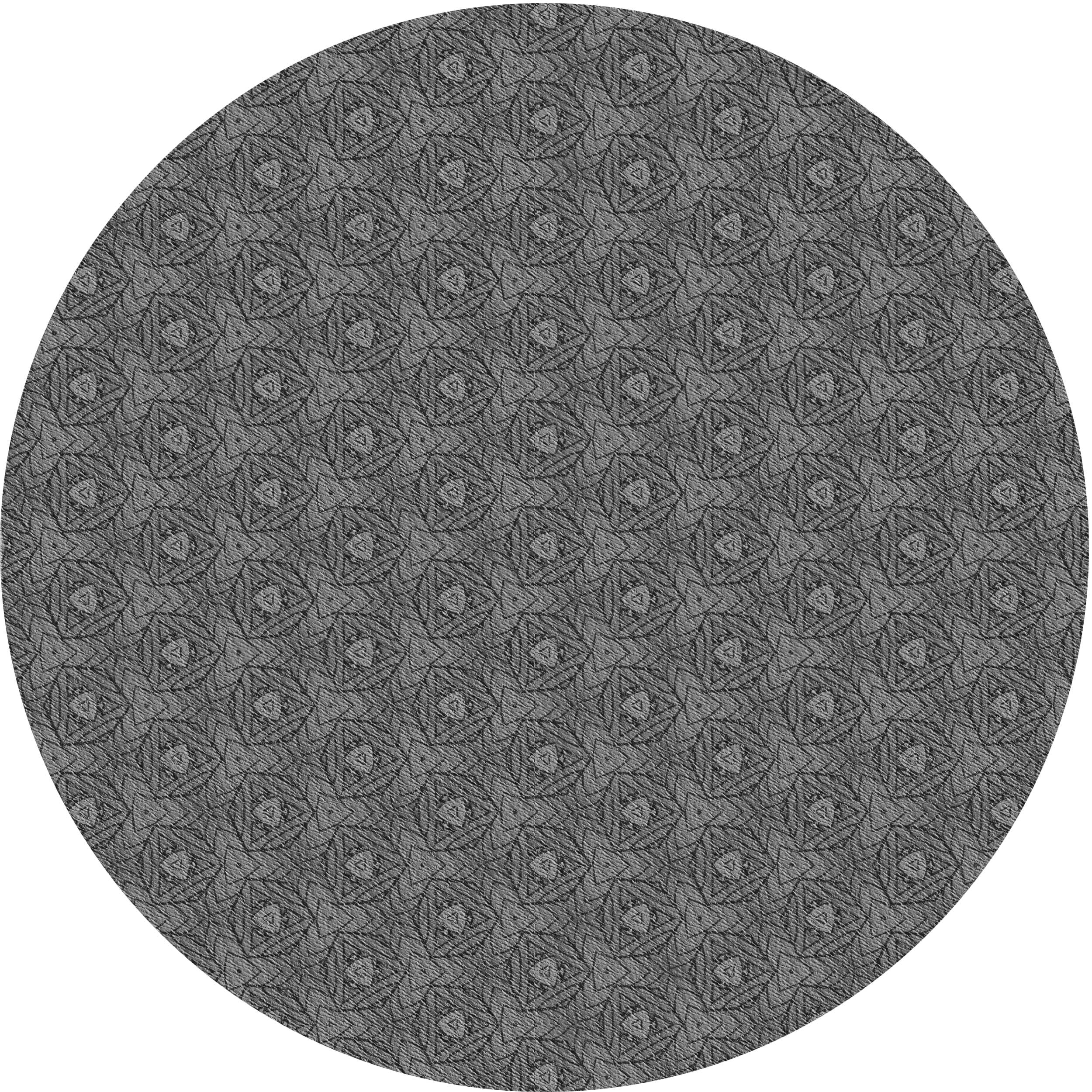 Ahgly Company Indoor Round Patterned Gray Area Rugs, 6' Round - Walmart.com