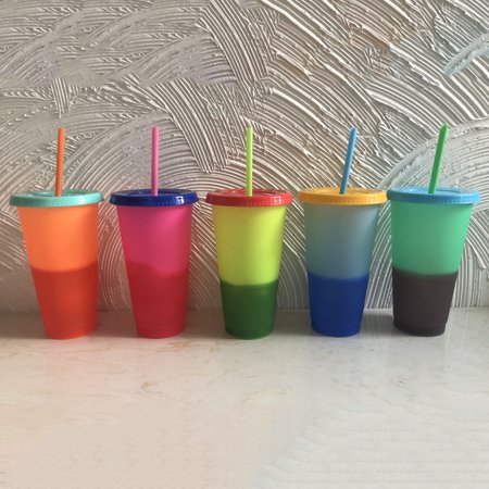 Cheers Reusable Plastic Temperature Color Changing Cold Cup Summer ...