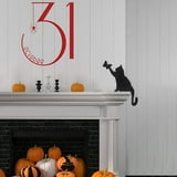 Fridja Halloween Black Cat Door Corner Sign Cat Silhouette Black Cat ...