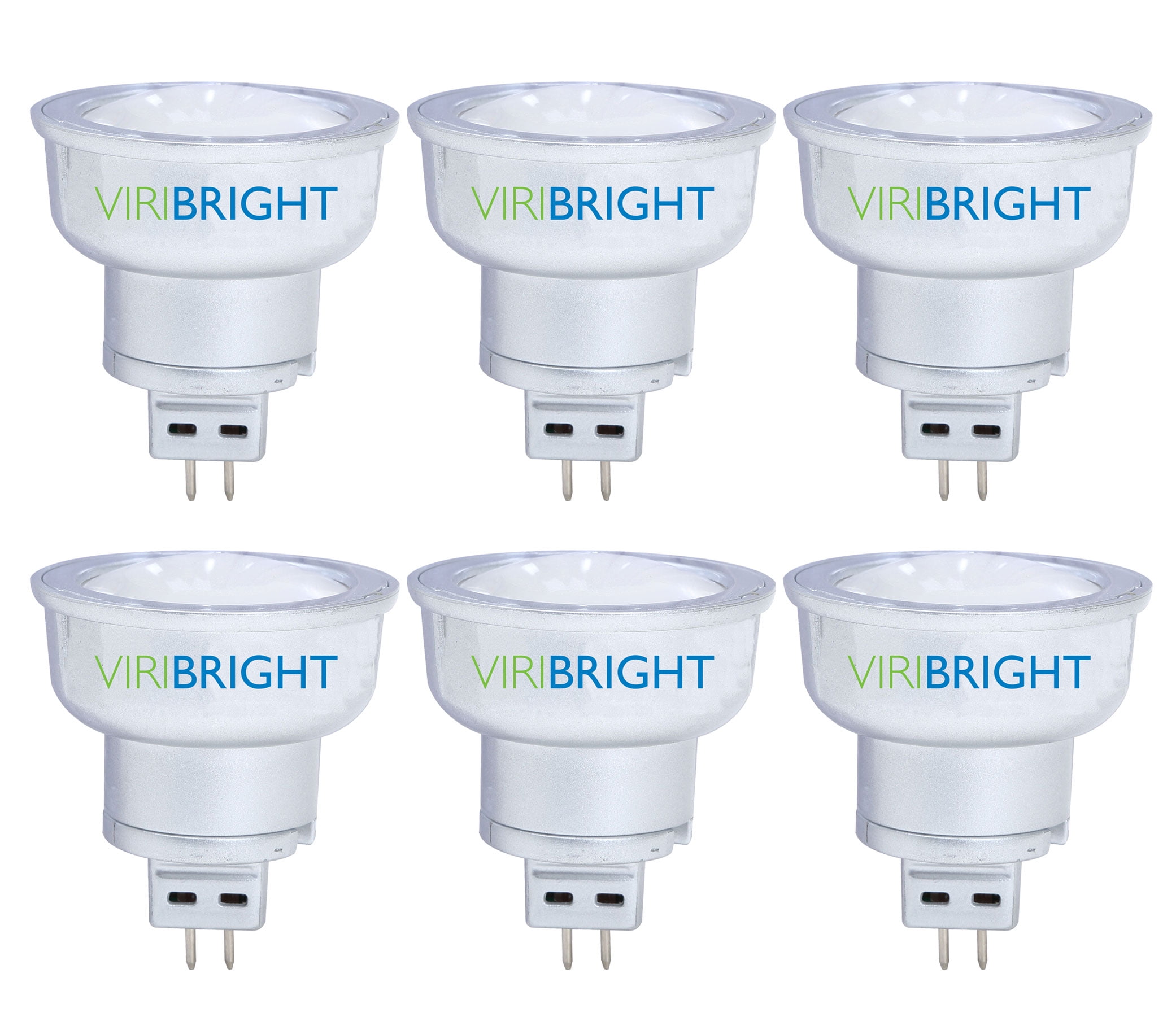 Viribright 35 Watt Replacement MR16 LED Light Bulb GU5.3 Base, 2700K Warm White (6 pack ...