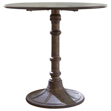 Coaster Company Vance Contemporary Glass Top Round Dining Table in ...