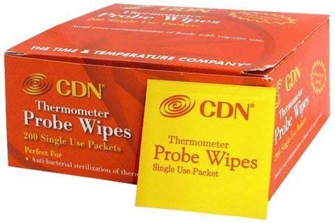 CDN Probe Wipes Packet Thermometer, White - Set of 2 Packets - Walmart.com