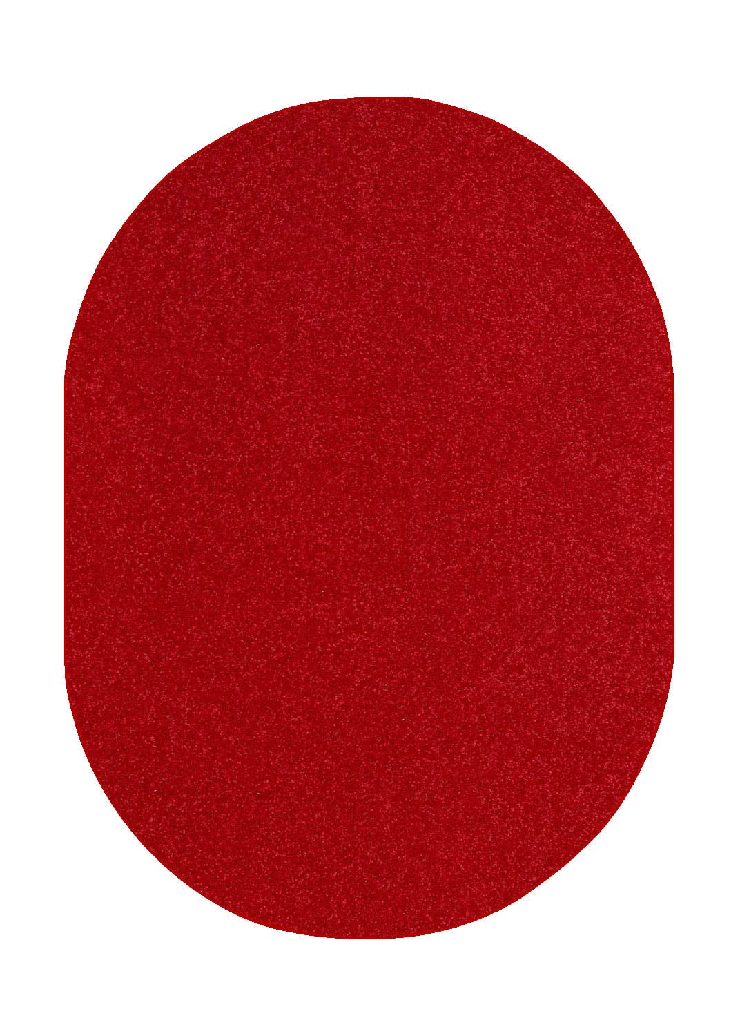Home Queen Solid Color Oval Shape Area Rugs Red - 2' x 8' Oval ...