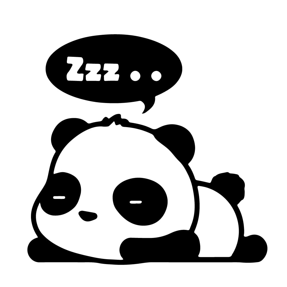 Cute Panda Zzz Sleeping Bubble Cartoon Vinyl Decal Sticker 5" x 4.8 ...