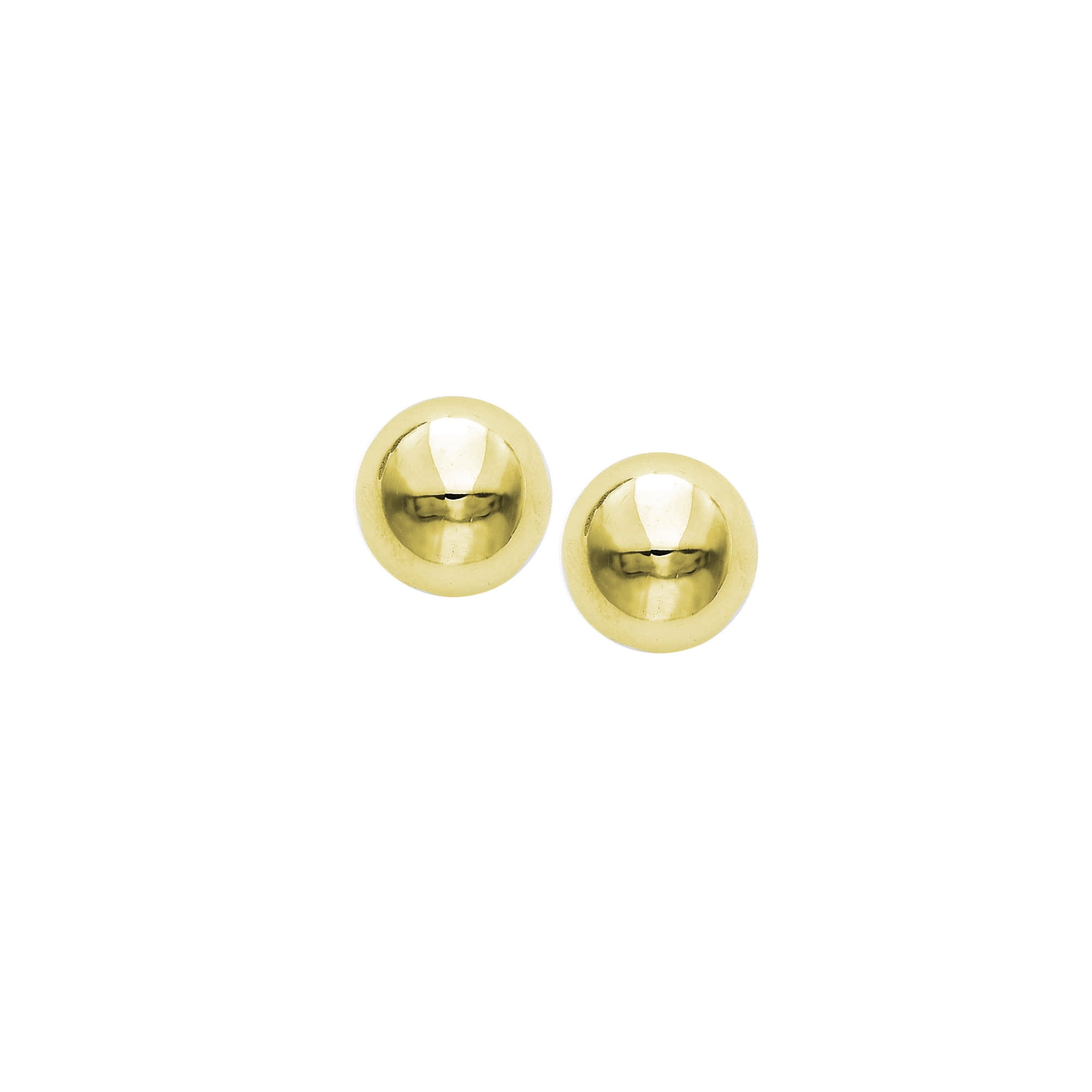 14KT Gold Plate 8 mm Ball Earring - Walmart.com